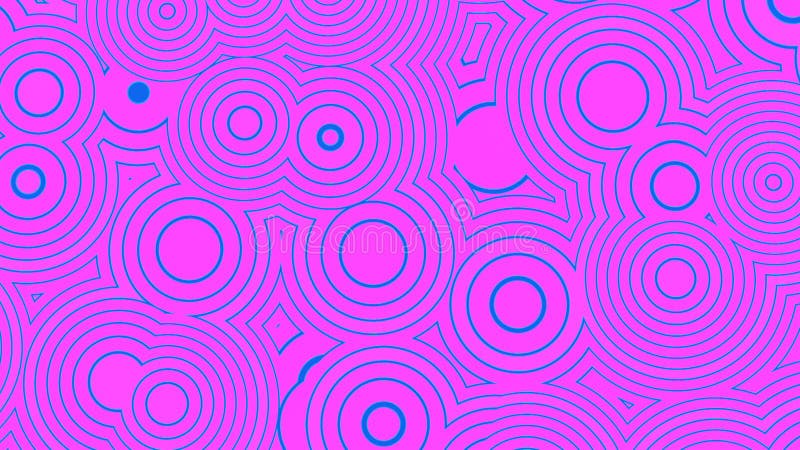 Pulsating Pattern of Circles and Rings on Colored Background. Design ...