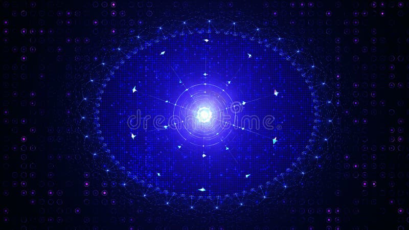 Pulsating Quantum Computer Core, Illuminated by Nuclear Energy ...