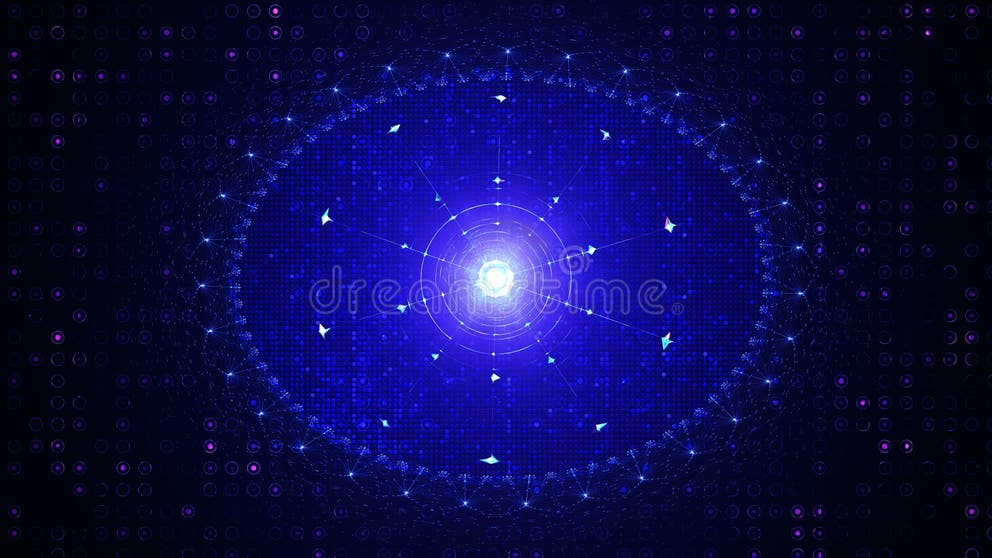 Pulsating Quantum Computer Core, Illuminated by Nuclear Energy ...