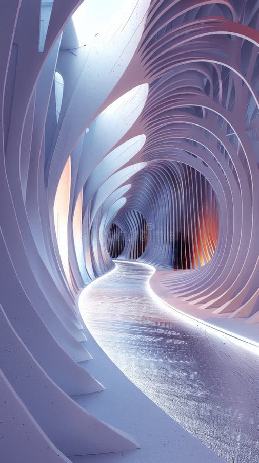 A Pulsating Stream of Geometric Figures Creating a Dynamic and ...