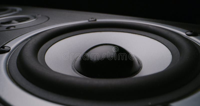 Pulsating Subwoofer Macro View Stock Image - Image of speaker ...