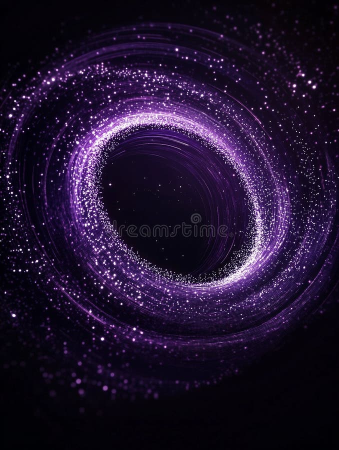 Pulsating Violet Lights Create a Mesmerizing Cosmic Swirl in a Dark ...