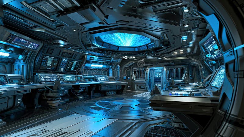 The Pulsating Warp Core stock illustration. Illustration of room ...