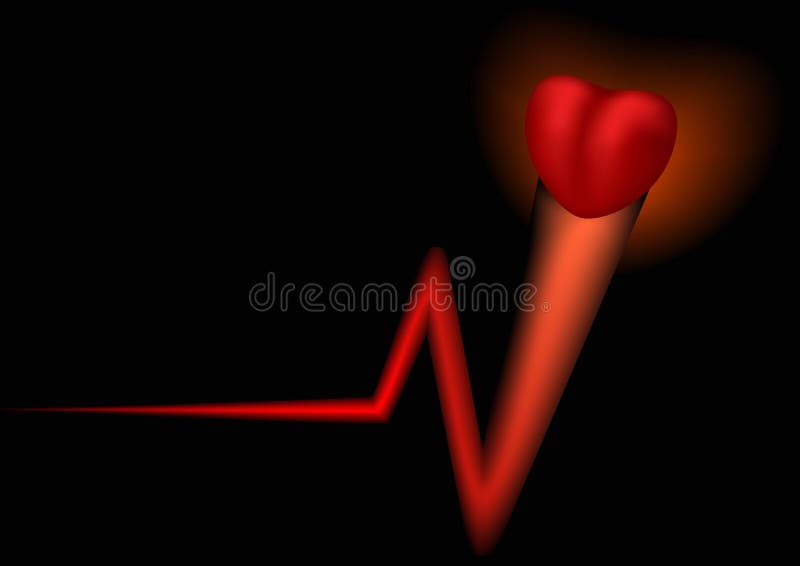 Pulsation of heart stock vector. Illustration of medical - 11838706