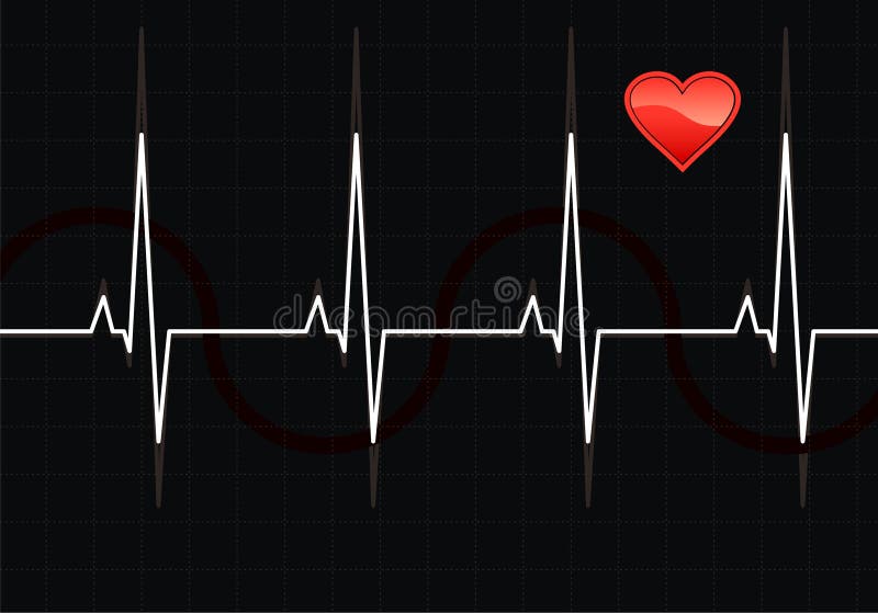 Pulse black stock vector. Illustration of love, pulse - 3734190