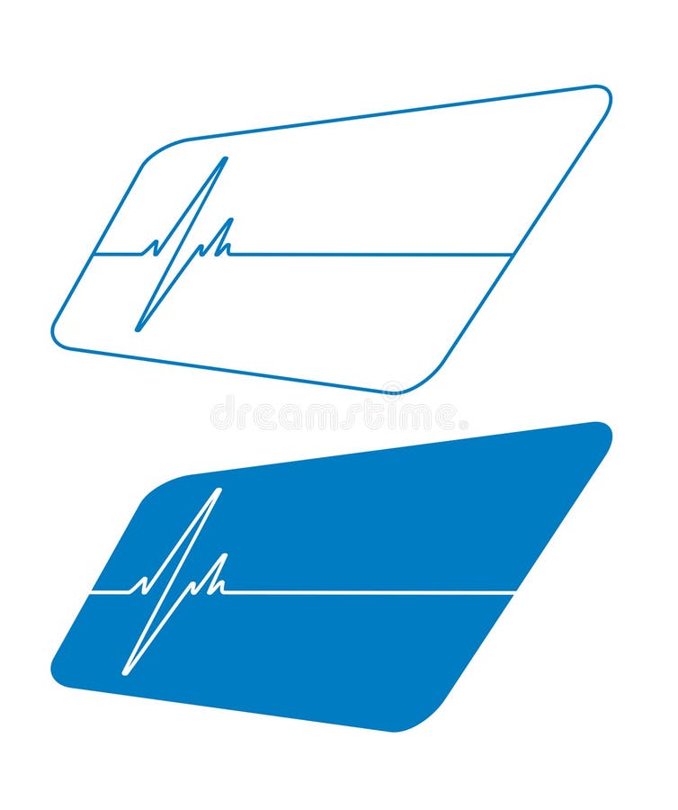 Pulse blue stock vector. Illustration of medical, graph - 3734055