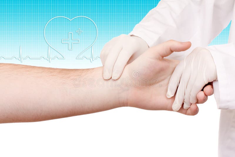 Pulse checking stock image. Image of finger, artery, electrocardiogram ...