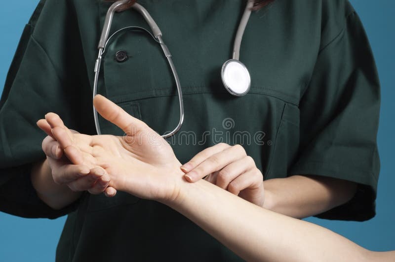 Pulse checking stock photo. Image of condition, instrument - 8611476