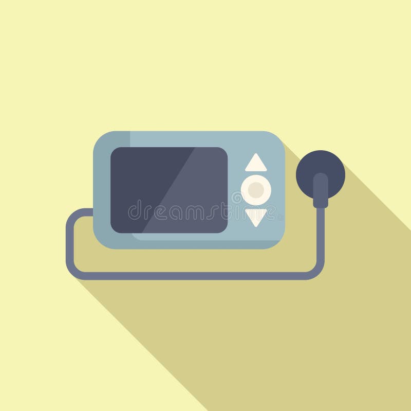 Pulse Device Examination Icon Flat Vector. Check Test Stock Vector ...