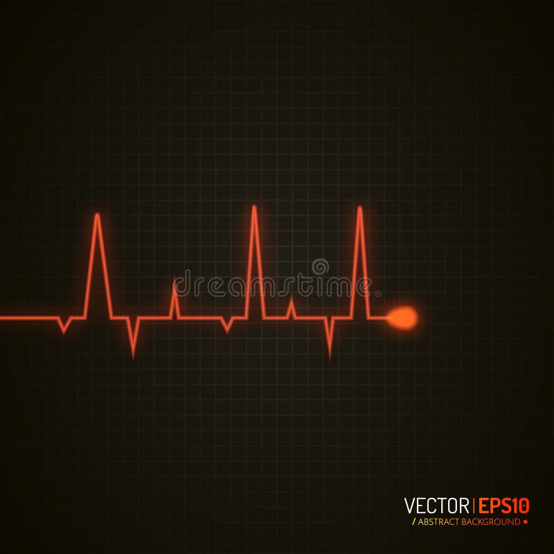 Pulse Graphic. Medical Background with Heart Cardiogram. Vector ...