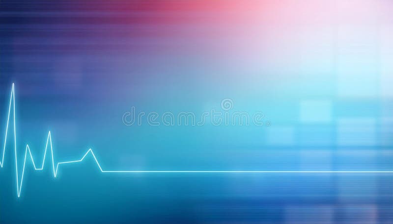 Pulse Heart Glossy Web Icon on Blue, Pink Background. Light Abstract ...