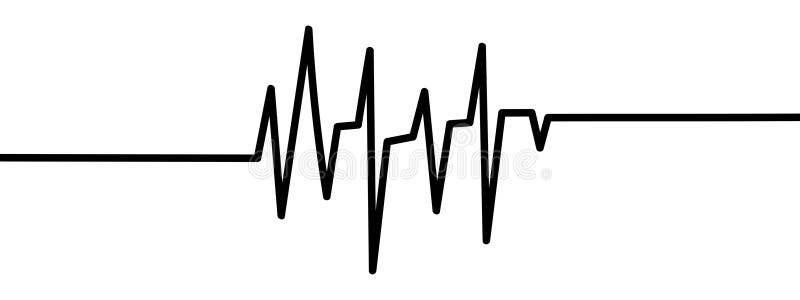 Pulse. Heartbeat. Rhythmic Oscillations of the Line in the Form of Zig ...