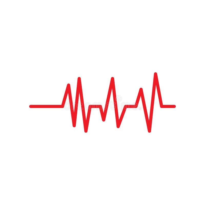 Pulse Icon Graphic Design Template Vector Stock Vector - Illustration ...