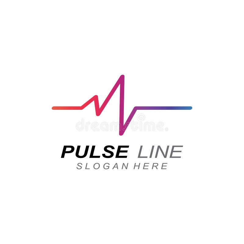 Pulse Line or Medical Wave. Vector Logo Design Concept Illustration ...