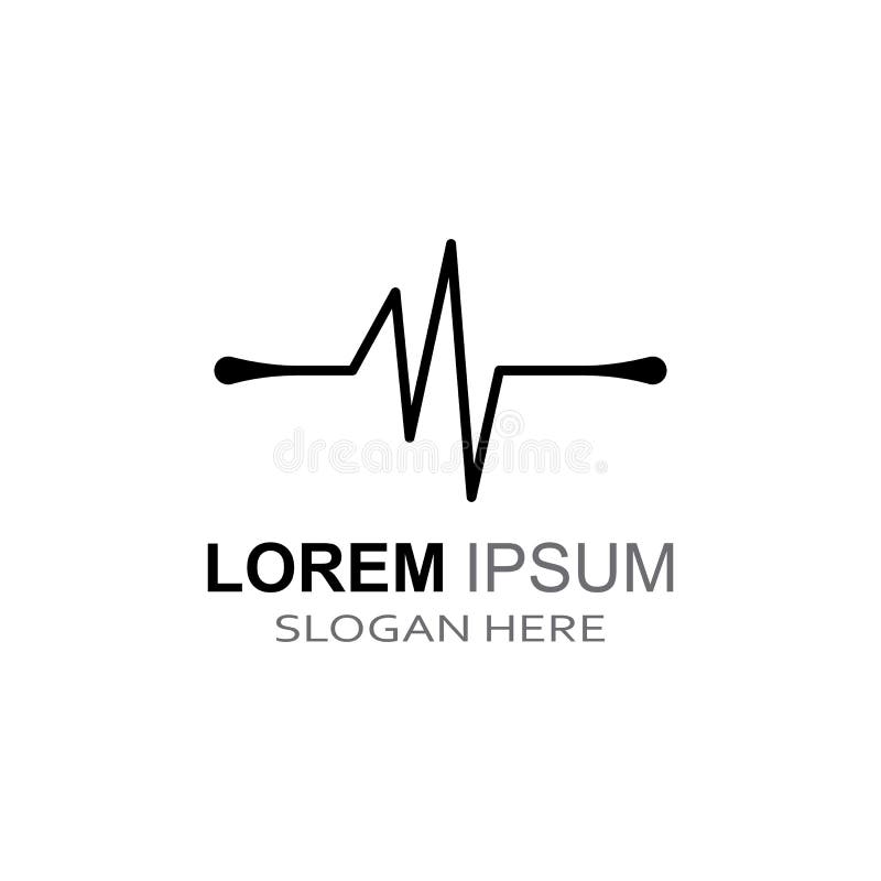 Pulse Line or Medical Wave. Vector Logo Design Concept Illustration ...