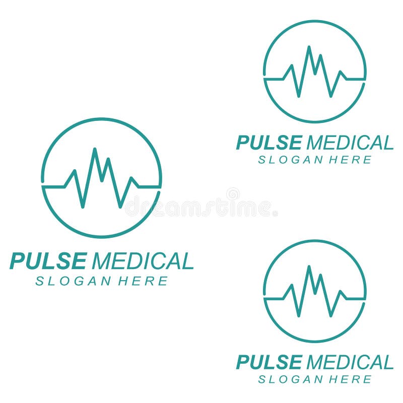 Pulse Line or Medical Wave. Vector Logo Design Concept Illustration ...