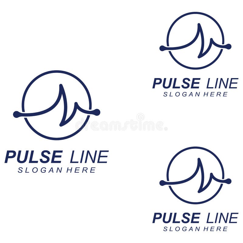 Pulse Line or Medical Wave. Vector Logo Design Concept Illustration ...