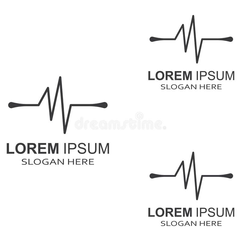 Pulse Line or Medical Wave. Vector Logo Design Concept Illustration ...