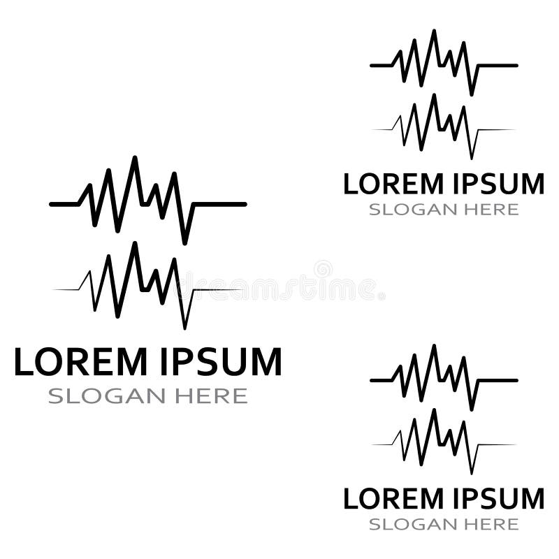 Pulse Line or Medical Wave. Vector Logo Design Concept Illustration ...