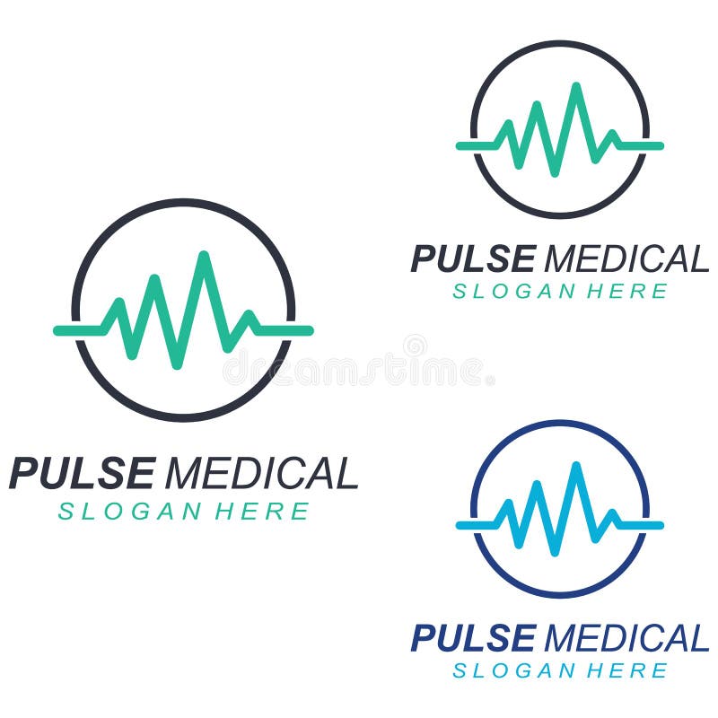 Pulse Line or Medical Wave. Vector Logo Design Concept Illustration ...
