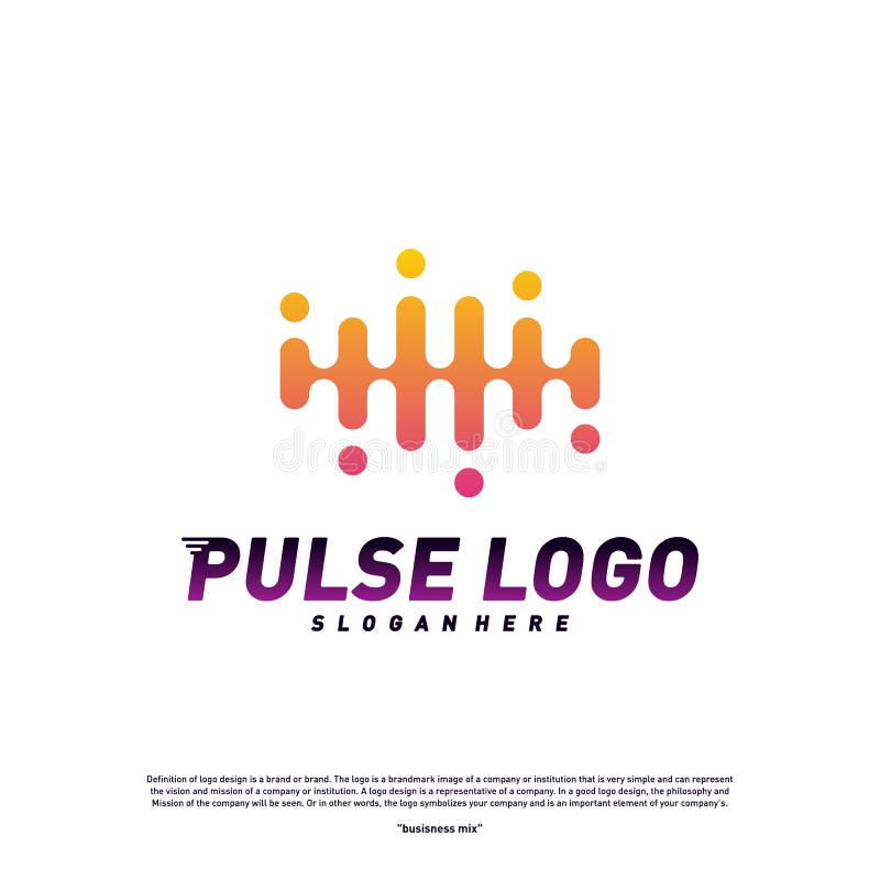 Pulse Logo Design Concept Vector. People Beat Logo Template Vector ...