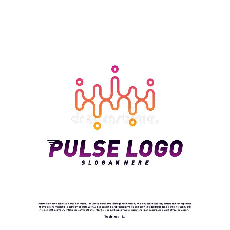 Pulse Logo Design Concept Vector. People Beat Logo Template Vector ...