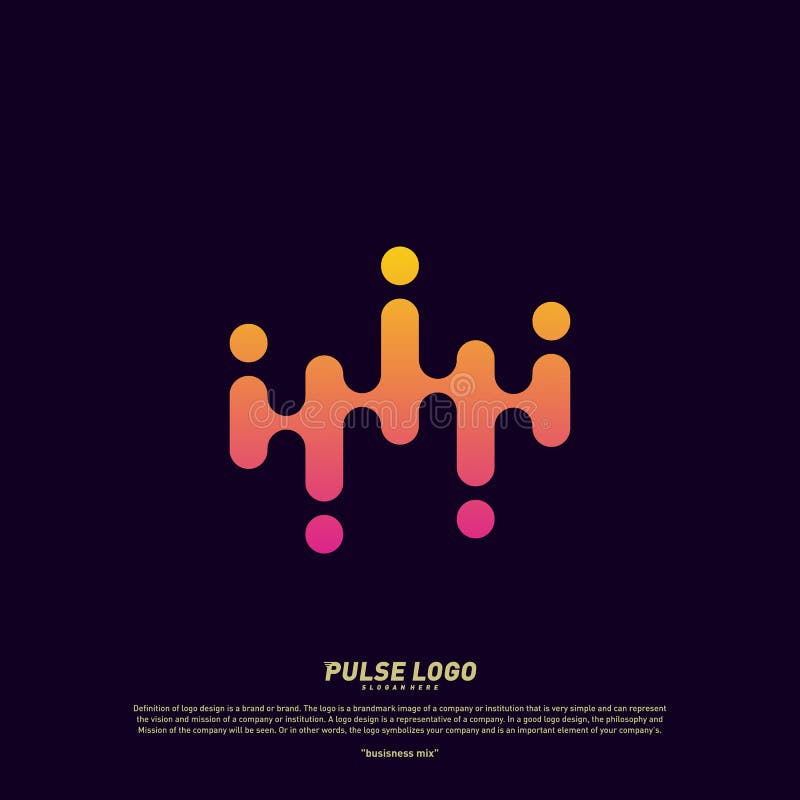 Pulse Logo Design Concept Vector. People Beat Logo Template Vector ...