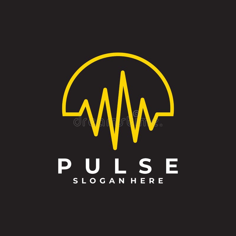 Pulse Logo Vector Design Template Stock Vector - Illustration of signs ...
