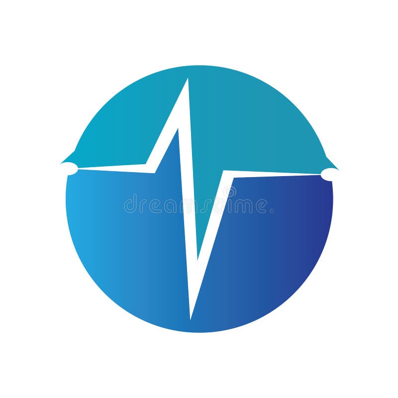 Pulse Logo Symbol Templat Vector Design and Icon Stock Vector ...