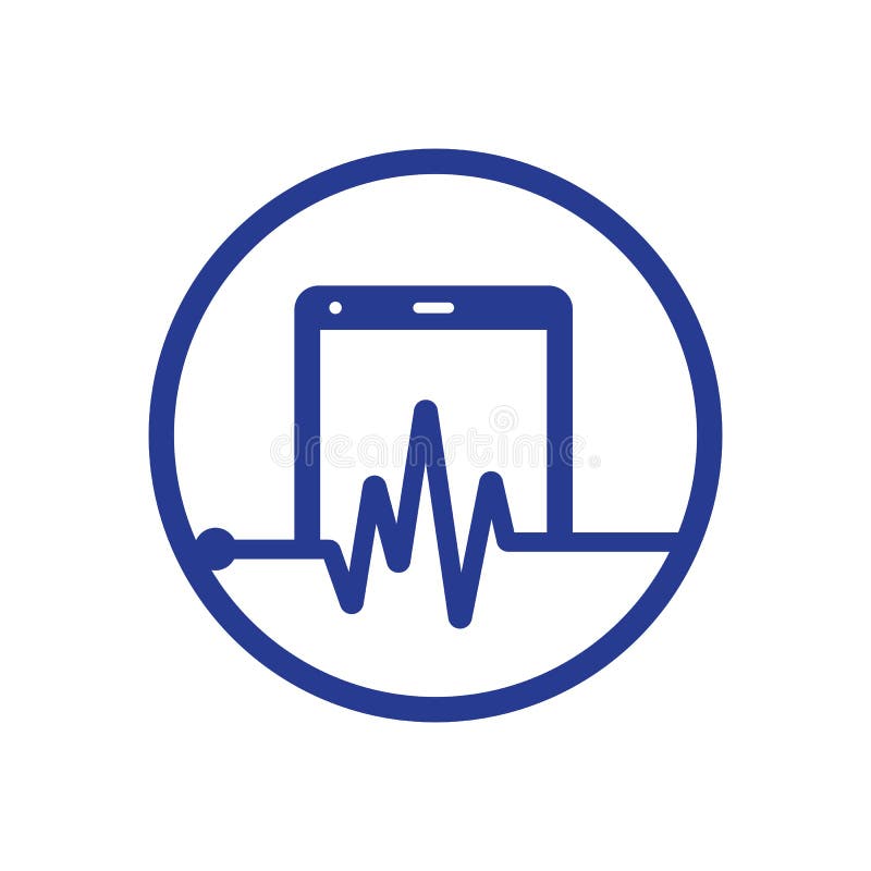 Pulse Mobile Phone Logo Template Design. Stock Vector - Illustration of ...