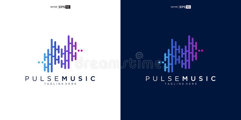 Pulse Music Player Logo Element. Logo Template Electronic Music ...