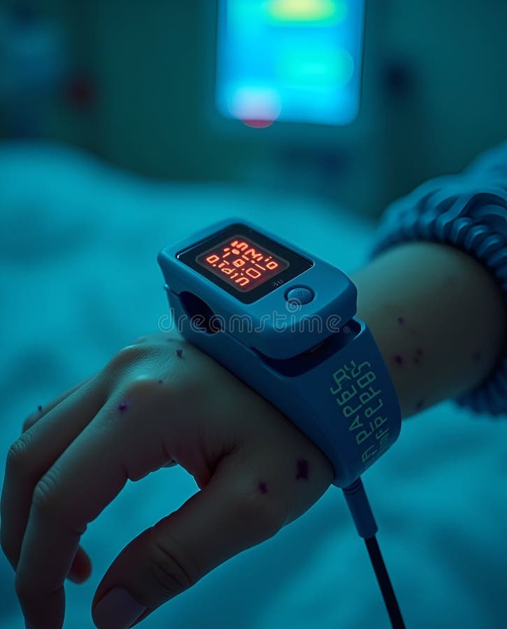 Pulse Oximeter Displaying Erratic Heartbeat on Anxious Patient ...