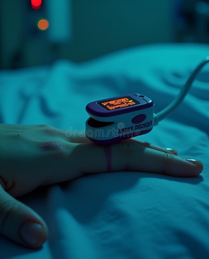 Pulse Oximeter Displaying Erratic Heartbeat on Anxious Patient ...