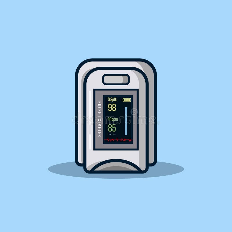 Pulse Oximeter Modern Style Illustration, Oximeter Icon, Oximeter Stock ...