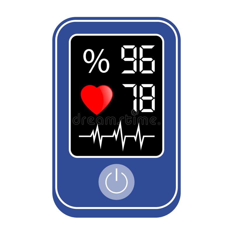 Pulse Oximeter on Finger. Blood Oxygen Saturation Level Monitor with ...