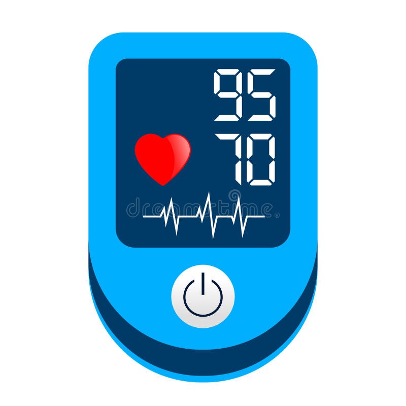 Pulse Oximeter on Finger. Blood Oxygen Saturation Level Monitor with ...
