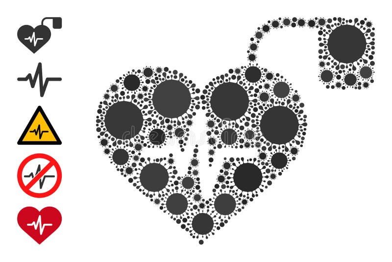 Pulse Pacemaker Icon - Virus Mosaic and More Icons Stock Vector ...