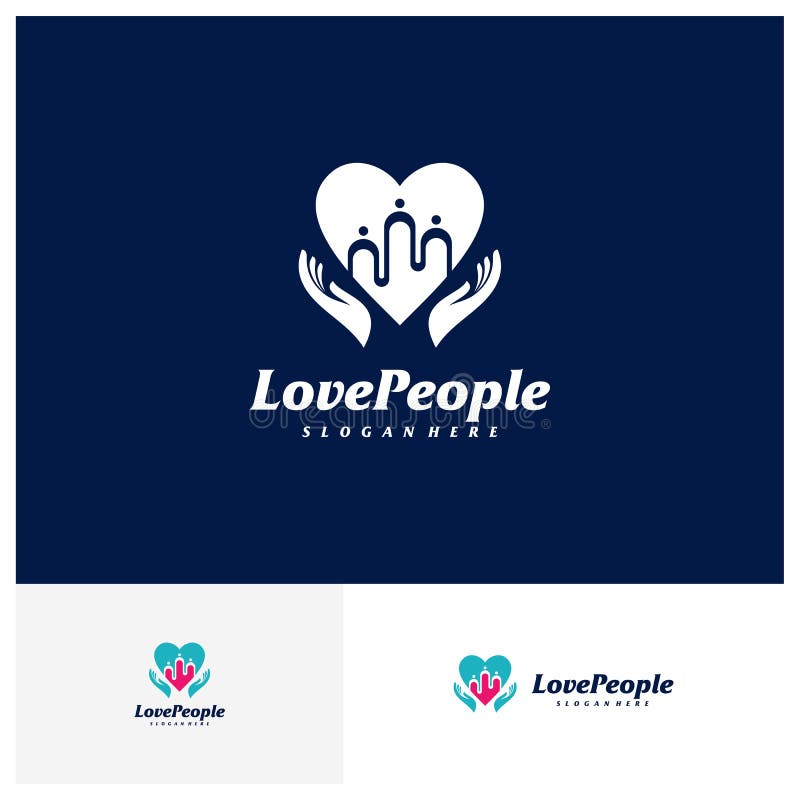 Pulse People Logo Design Template. People Logo Concept Vector Stock ...