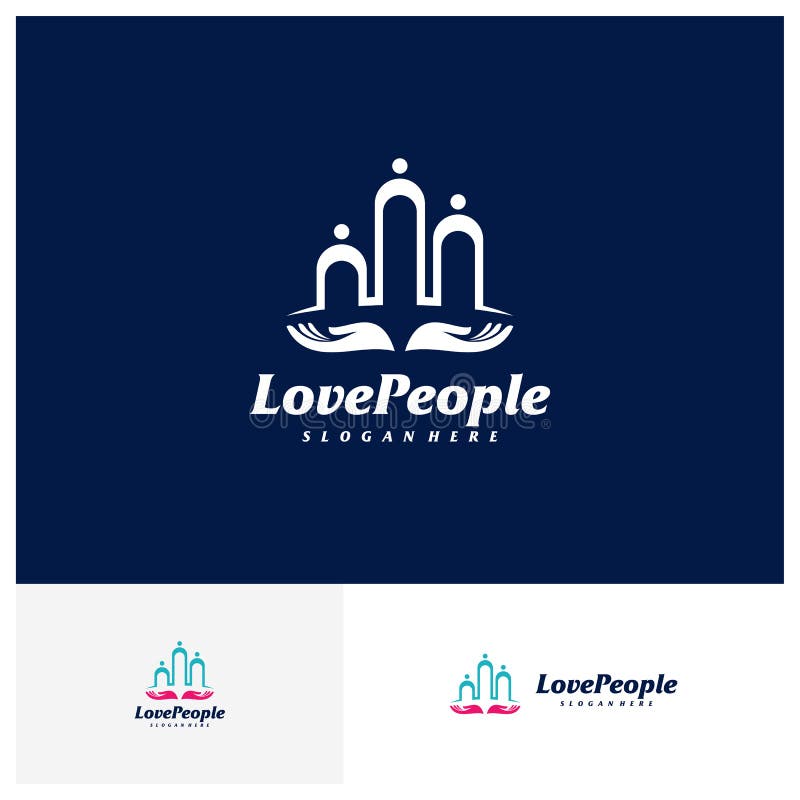 Pulse People Logo Design Template. People Logo Concept Vector Stock ...