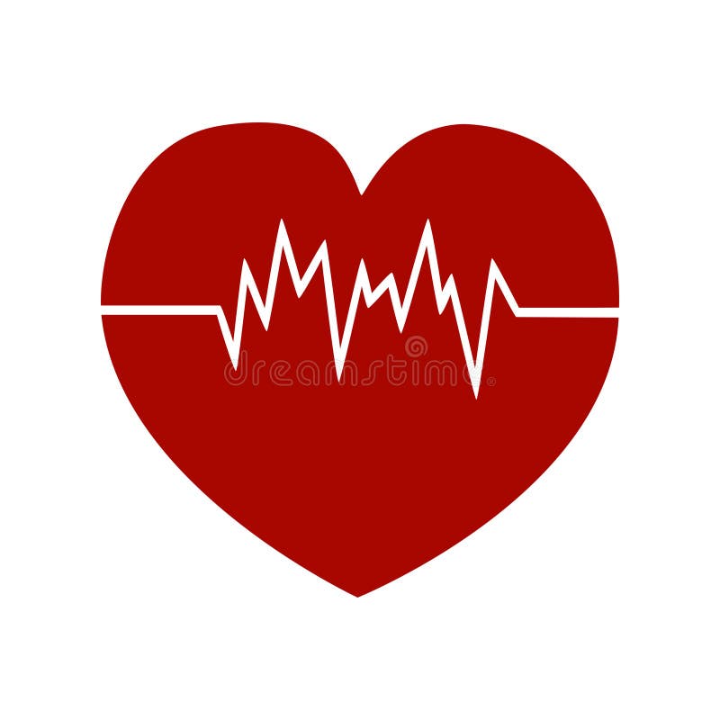 Pulse rate and heartbeat stock vector. Illustration of cardiogram ...