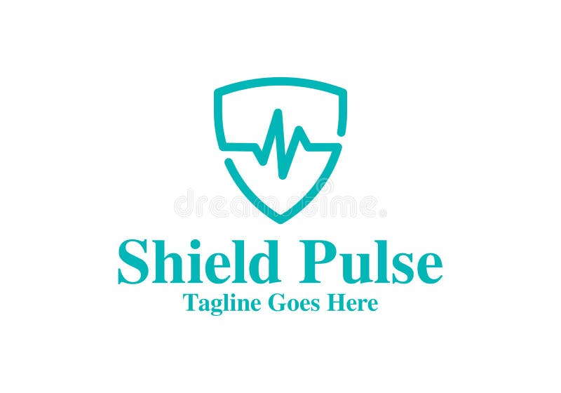 Pulse Shield Logo Template Design Vector, Emblem, Design Concept ...