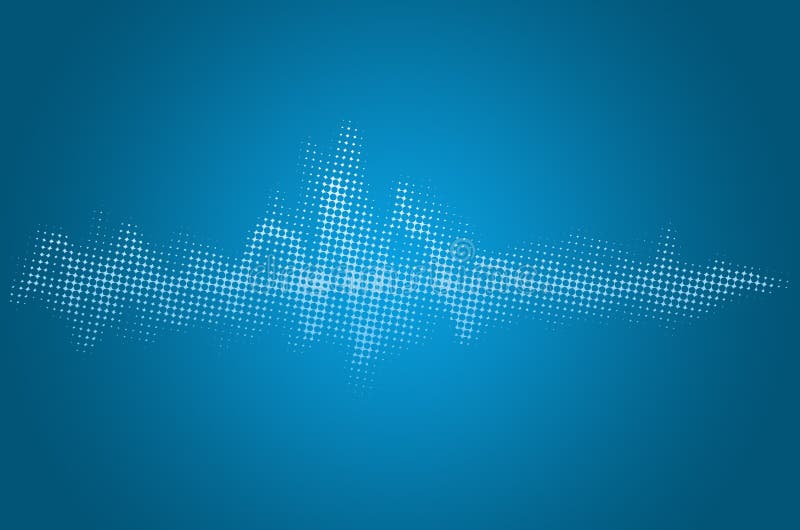 Pulse Symbol Shape on Blue Background Stock Photo - Image of shape ...