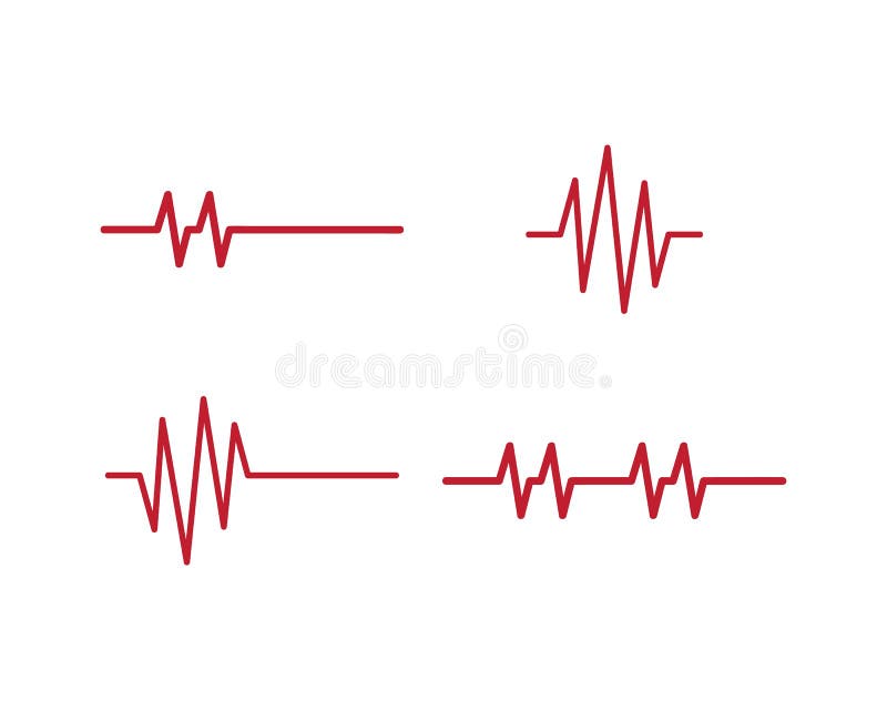 Pulse Symbol Vector Icon Illustration Stock Vector - Illustration of ...