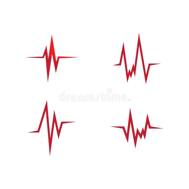 Pulse Symbol Vector Icon Illustration Stock Vector - Illustration of ...