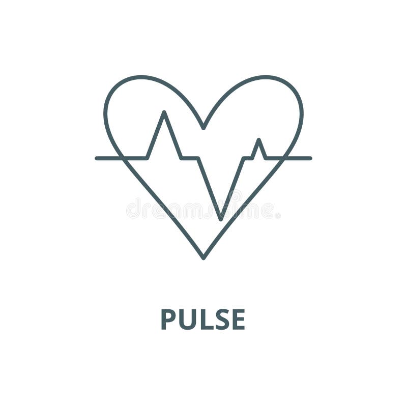 Pulse Vector Line Icon, Linear Concept, Outline Sign, Symbol Stock ...