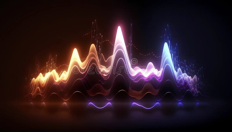 Pulse Wave Background Visualization of Sound Waves. Abstract Digital ...