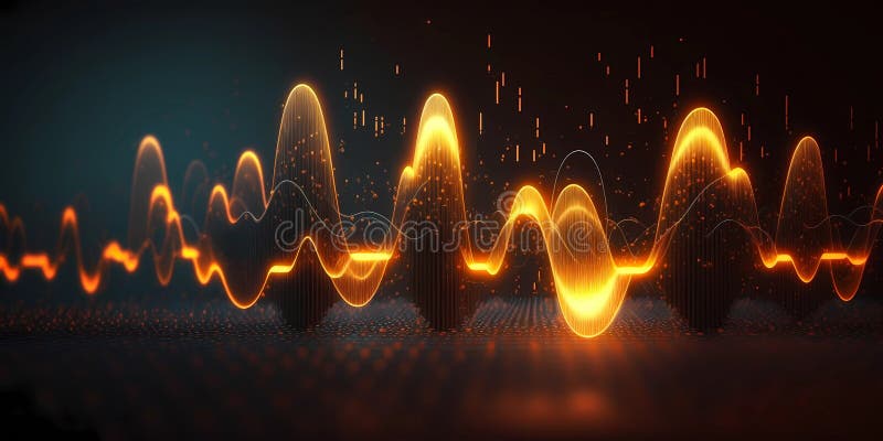 Pulse Wave Background Visualization of Sound Waves. Abstract Digital ...