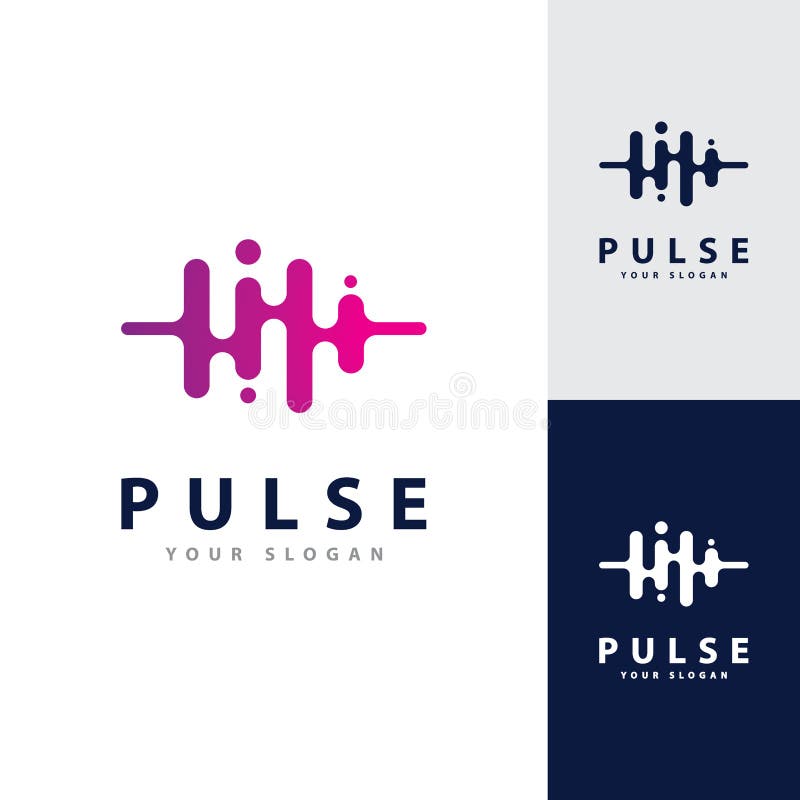 Pulse Wave Logo Vector. Creative Sound Waves Logo Concept Design ...