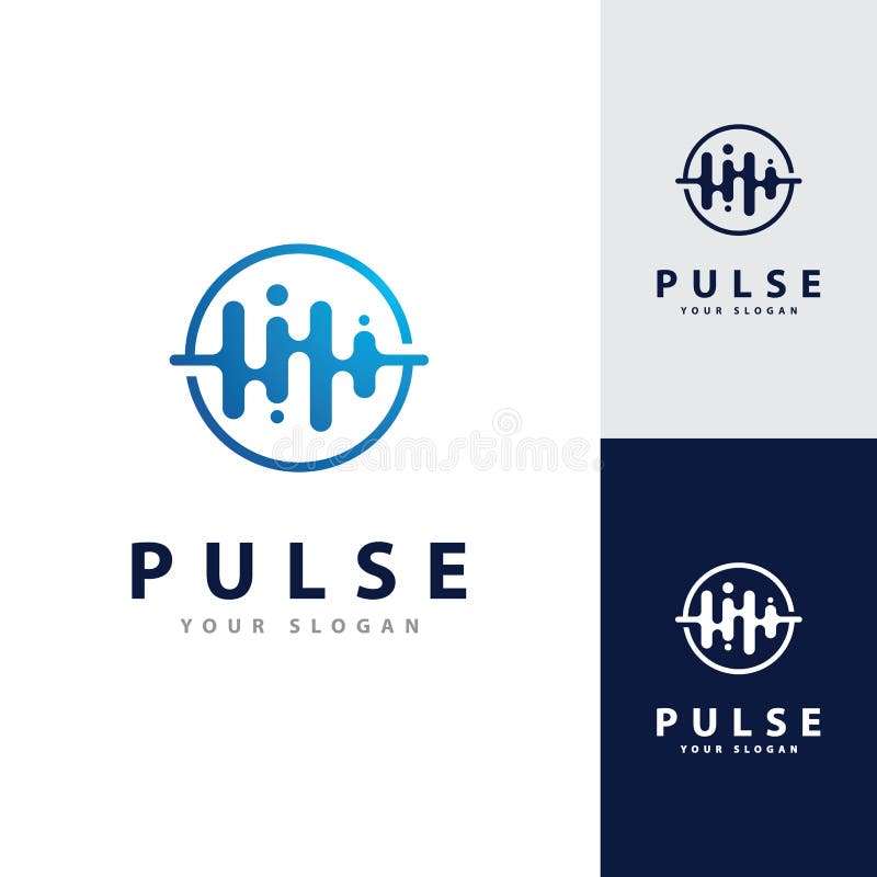 Pulse Wave Logo Vector. Creative Sound Waves Logo Concept Design ...