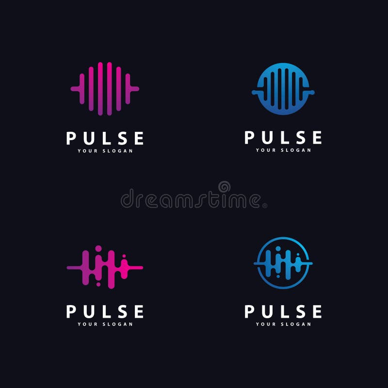 Pulse Wave Logo Vector. Creative Sound Waves Logo Concept Design ...